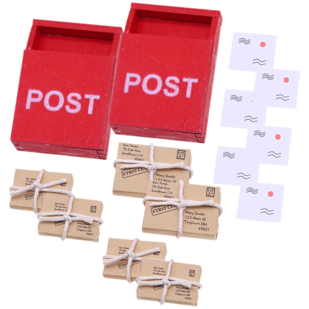 FRCOLOR 2 Sets Dollhouse Toys Workmanship Miniature Mailbox - Walmart.com
