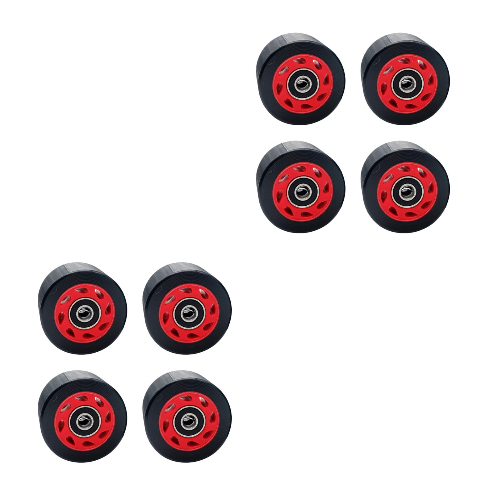 FRCOLOR 2 Sets Double Row Roller Skates Wheel 95A Skates Wheel Line ...