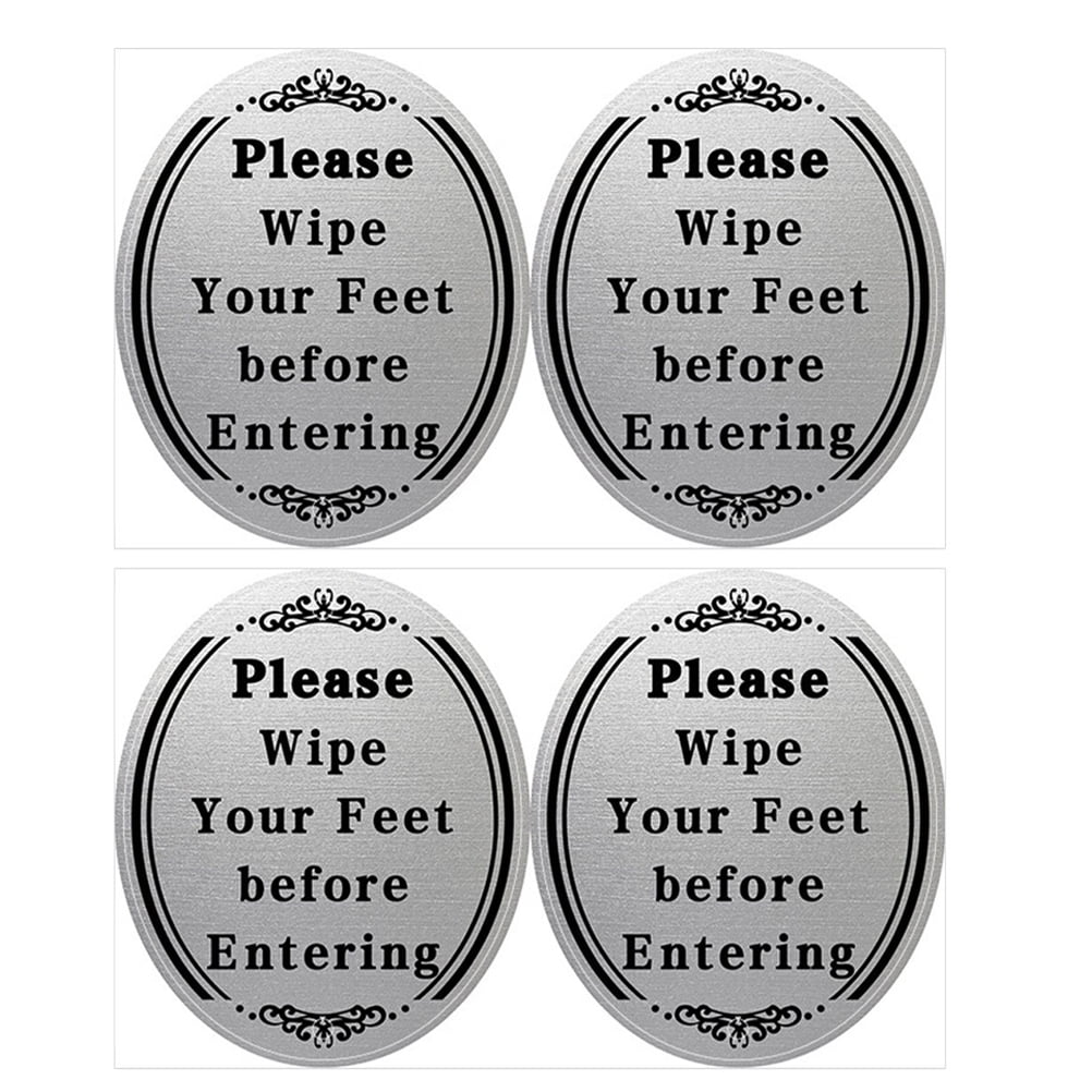 FRCOLOR 2 Sets Entryway Wall Stickers Decals Please Wipe Your Feet ...