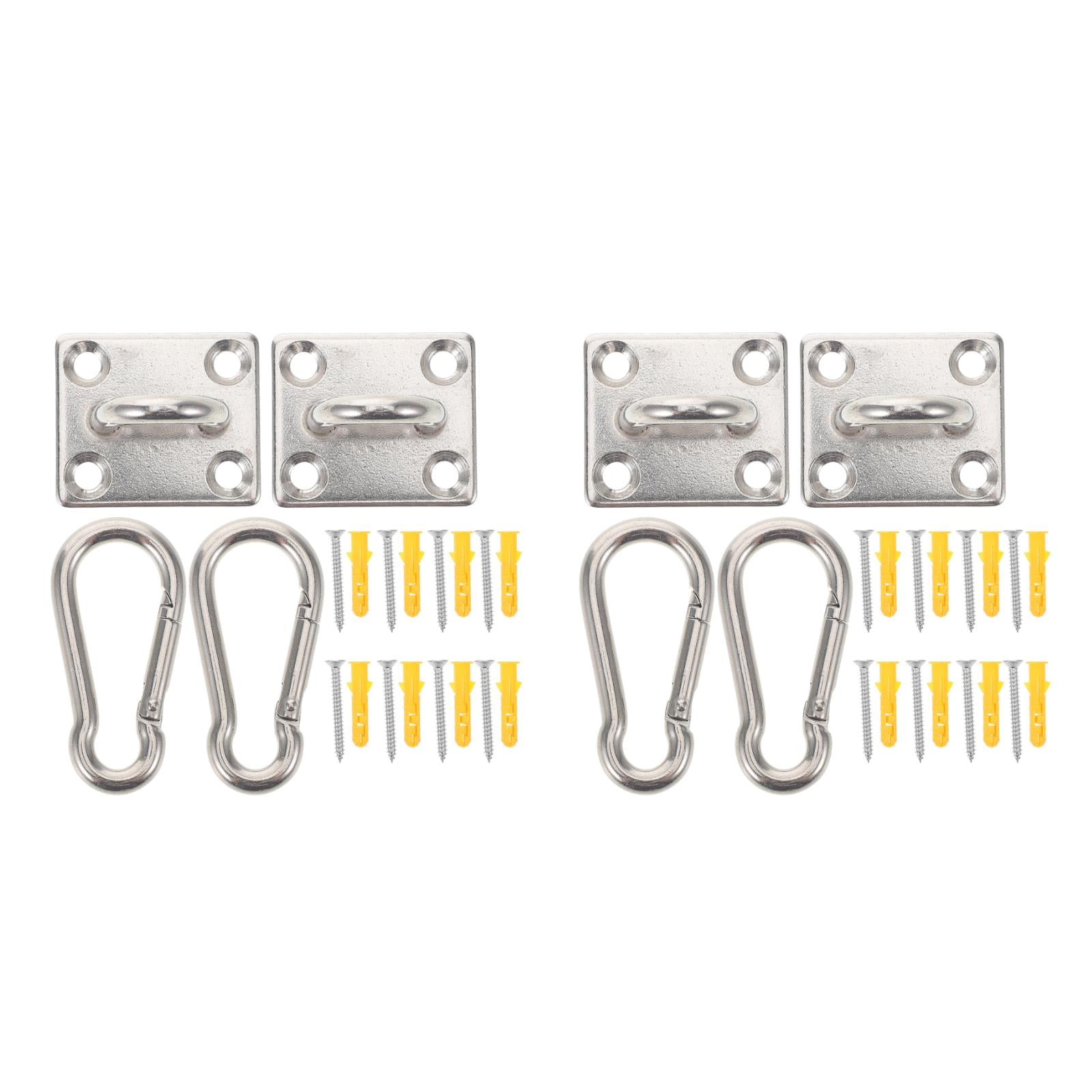 FRCOLOR 2 Sets Heavy Duty Pad Eye Plate U Hook Ceiling Hooks Stainless ...