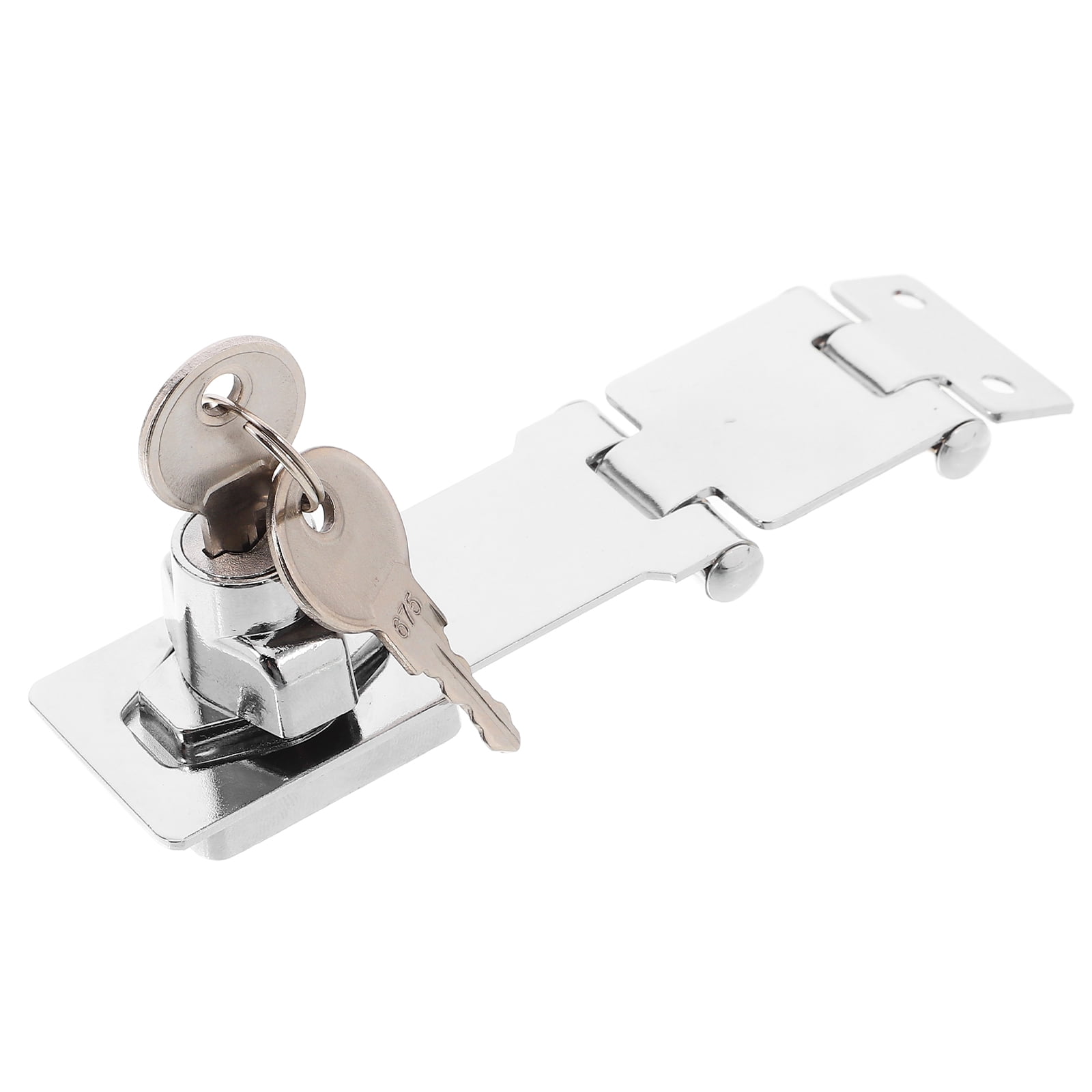 FRCOLOR 2 Sets Keyed Hasp Lock For Small Doors And Cabinets Twist Knob ...