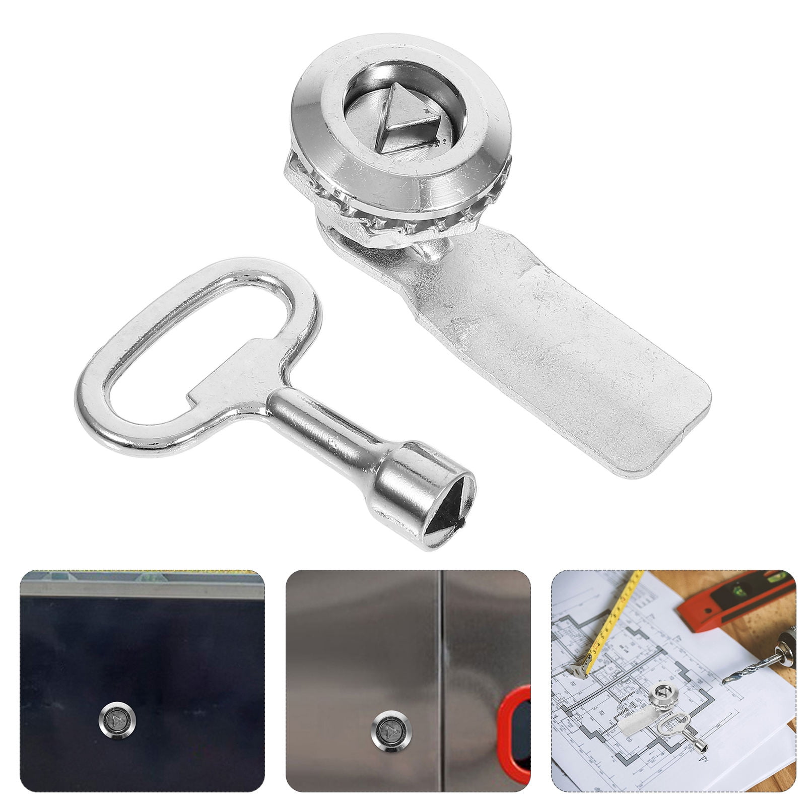 FRCOLOR 2 Sets Metal Cabinet Lock With Key Table Drawer Lock Mailbox ...