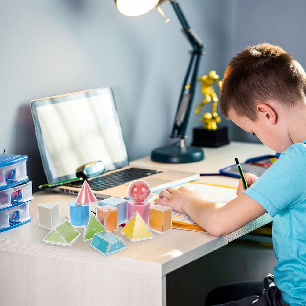 FRCOLOR 2 Sets Precision Geometry Teaching Models Transparent Geometric ...