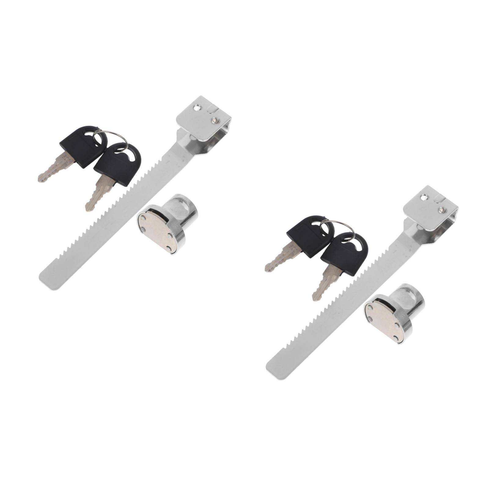 FRCOLOR 2 Sets Sliding Glass Case Lock Showcase Window Ratchet Lock ...