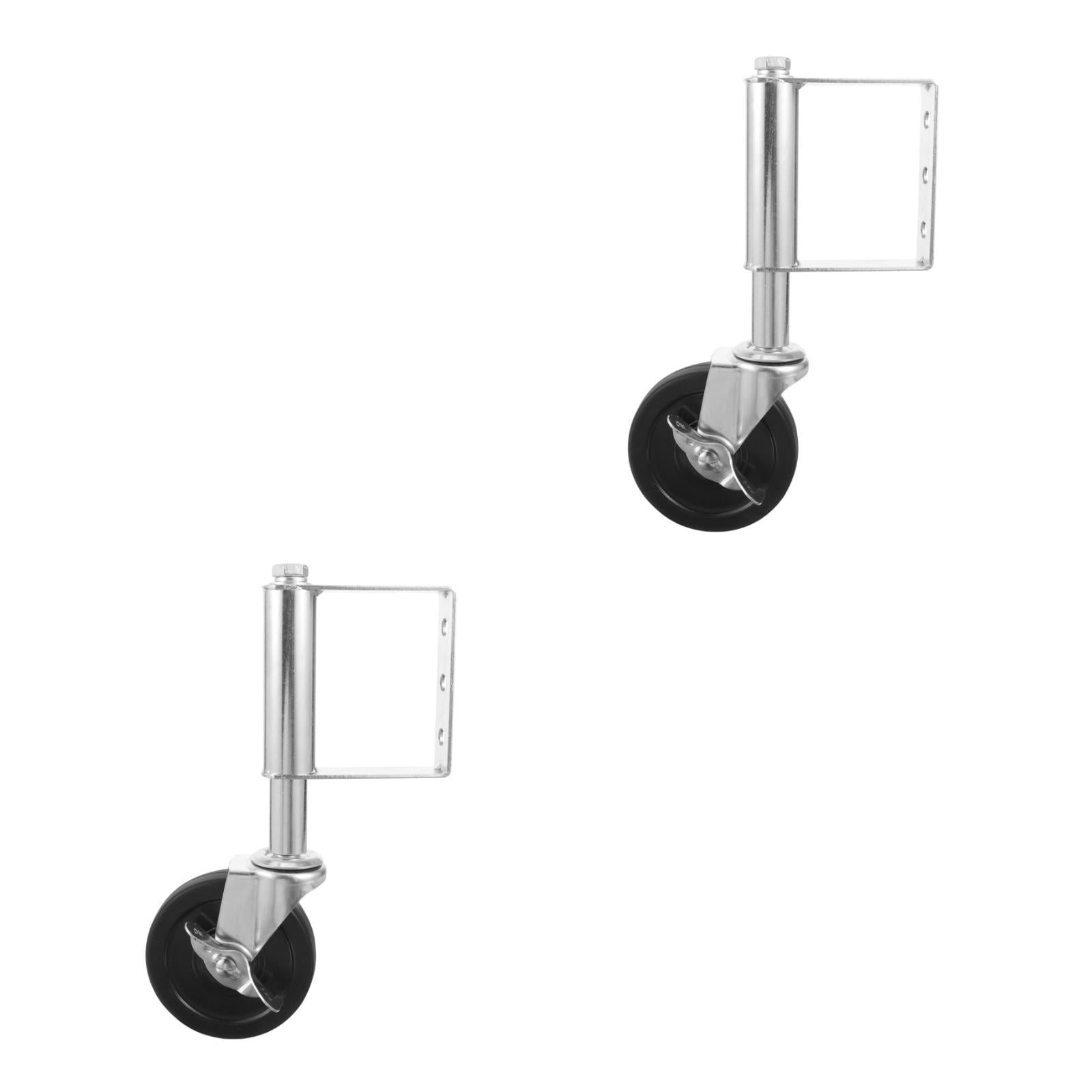 FRCOLOR 2 Sets Spring-Loaded Gate Caster Practical Gate Wheel Heavy ...