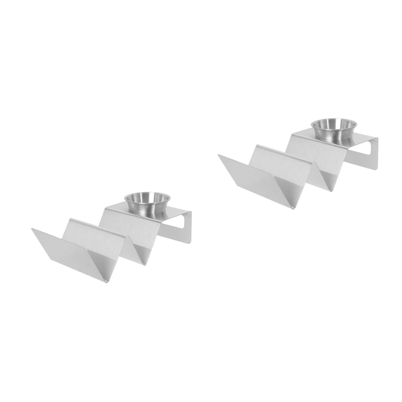 FRCOLOR 2 Sets Stainless Steel Burritos Stand Taco Display Rack Taco ...