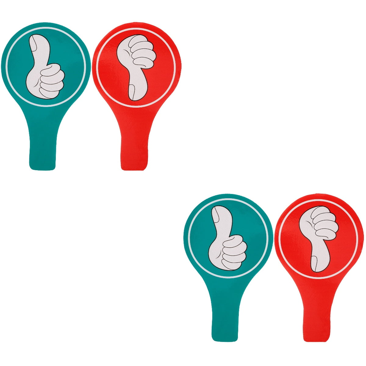 FRCOLOR 2 Sets Thumbs Up/Thumb Down Paddles Classroom Sign Voting Signs ...