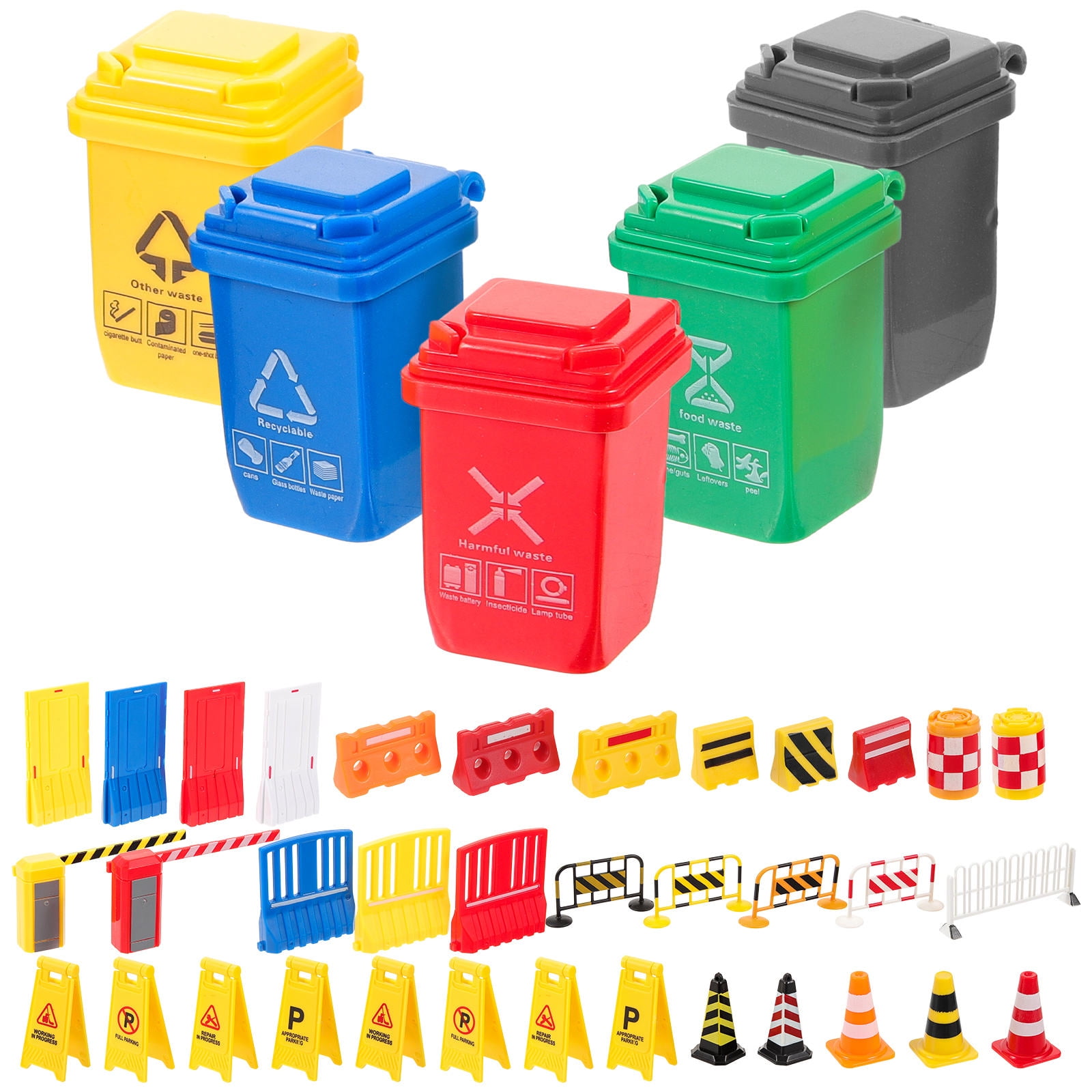 FRCOLOR 2 Sets of Mini Traffic Sign Toy Simulation Mini Traffic Signs ...