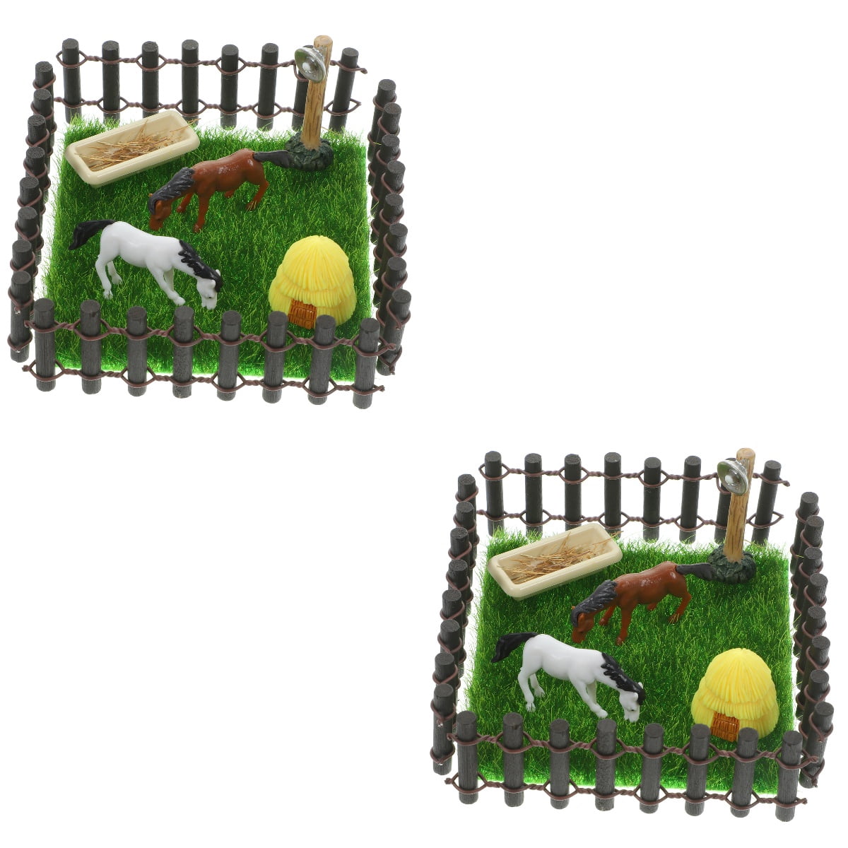 FRCOLOR 2 Sets of Vivid Doll House Layout Ranch Model Vivid Artificial ...