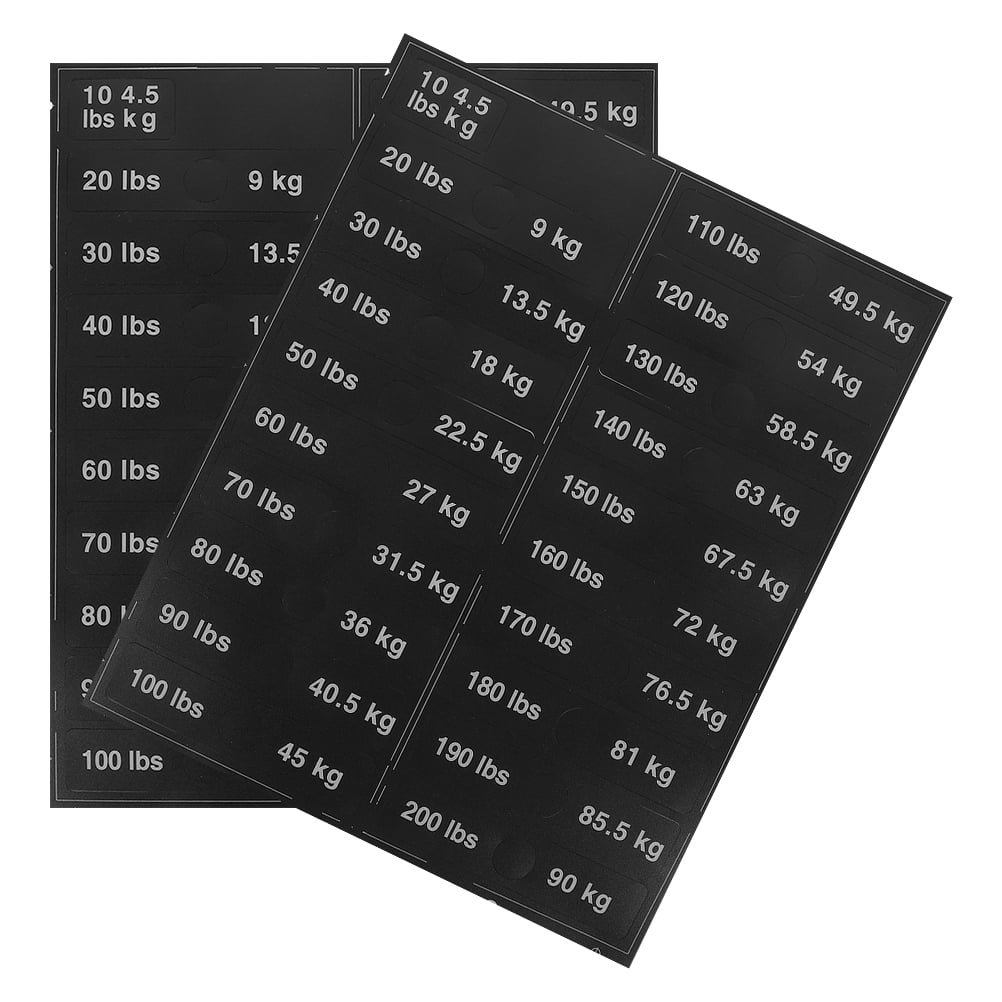 FRCOLOR 2 Sheets High Adhesive Weight Block Sticker Labels For Gym ...