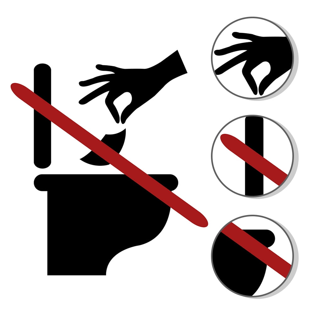FRCOLOR 2 Sheets Toilet Warning Lid Decals Sticker Seat Behavior Sign ...