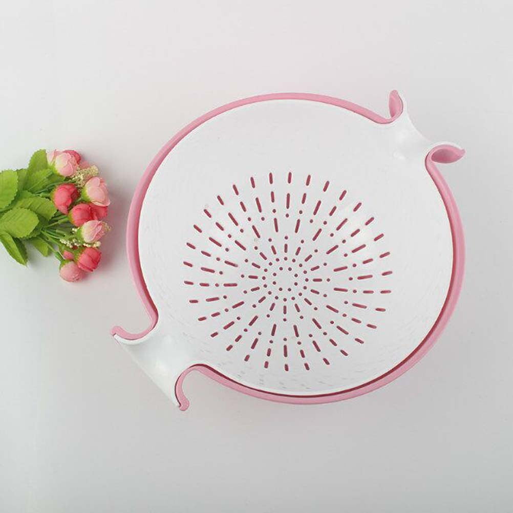 FRCOLOR 2-in-1 Kitchen Strainer Colander and Bowl Sets Large Plastic ...