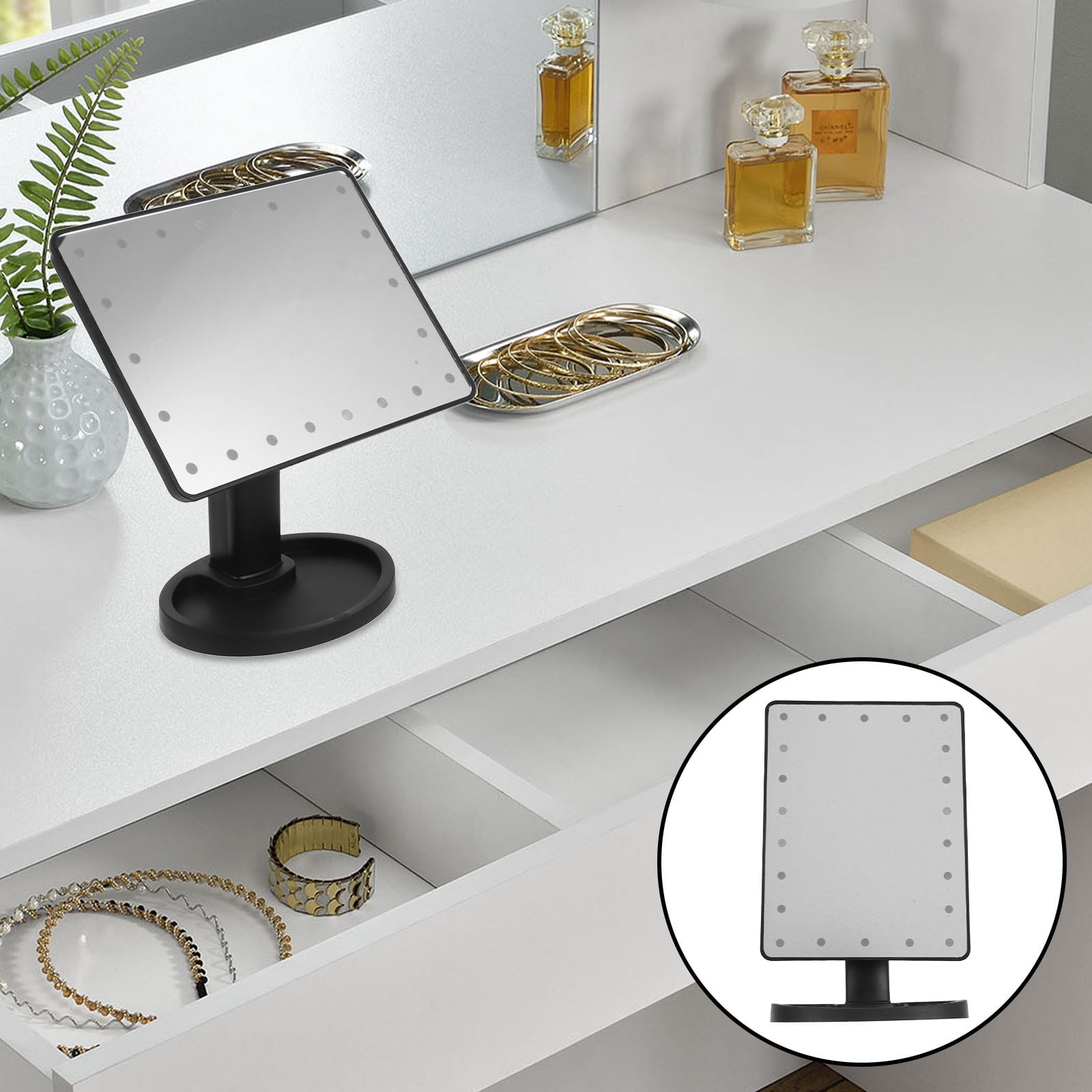FRCOLOR 20 LED Touch Makeup Mirror Screen Lights - Walmart.com