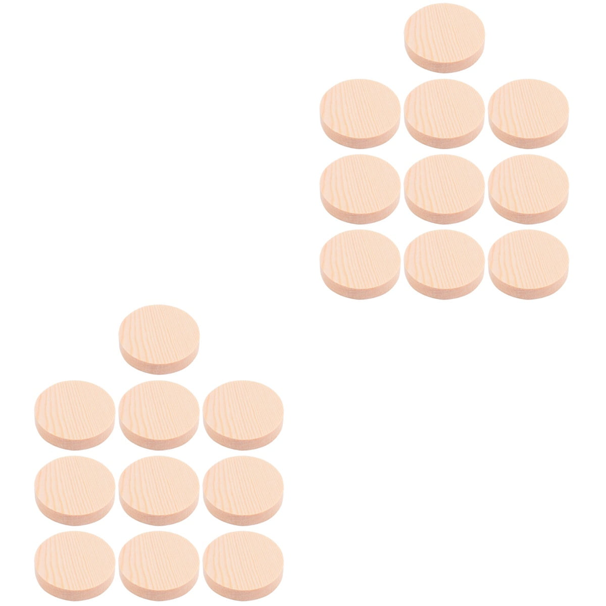 FRCOLOR 20 PCS DIY Wooden Slices Hand Painting Hubs Round Wooden Chips ...