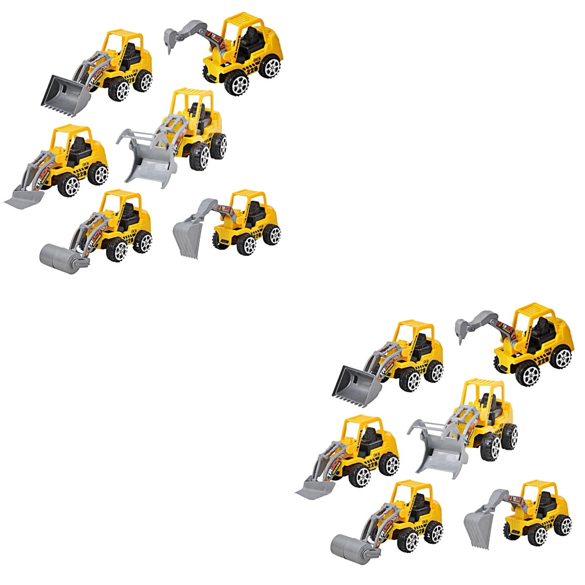 FRCOLOR 20 PCS Mini Engineering Car Toys Plastic Excavator Model Toys ...