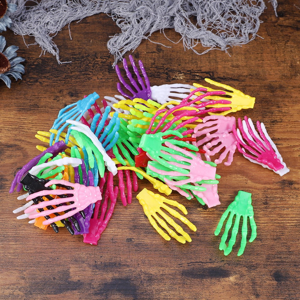 FRCOLOR 20 PCS Skeleton Hand Hair Clip Bone Hand Hairpin Gift for ...