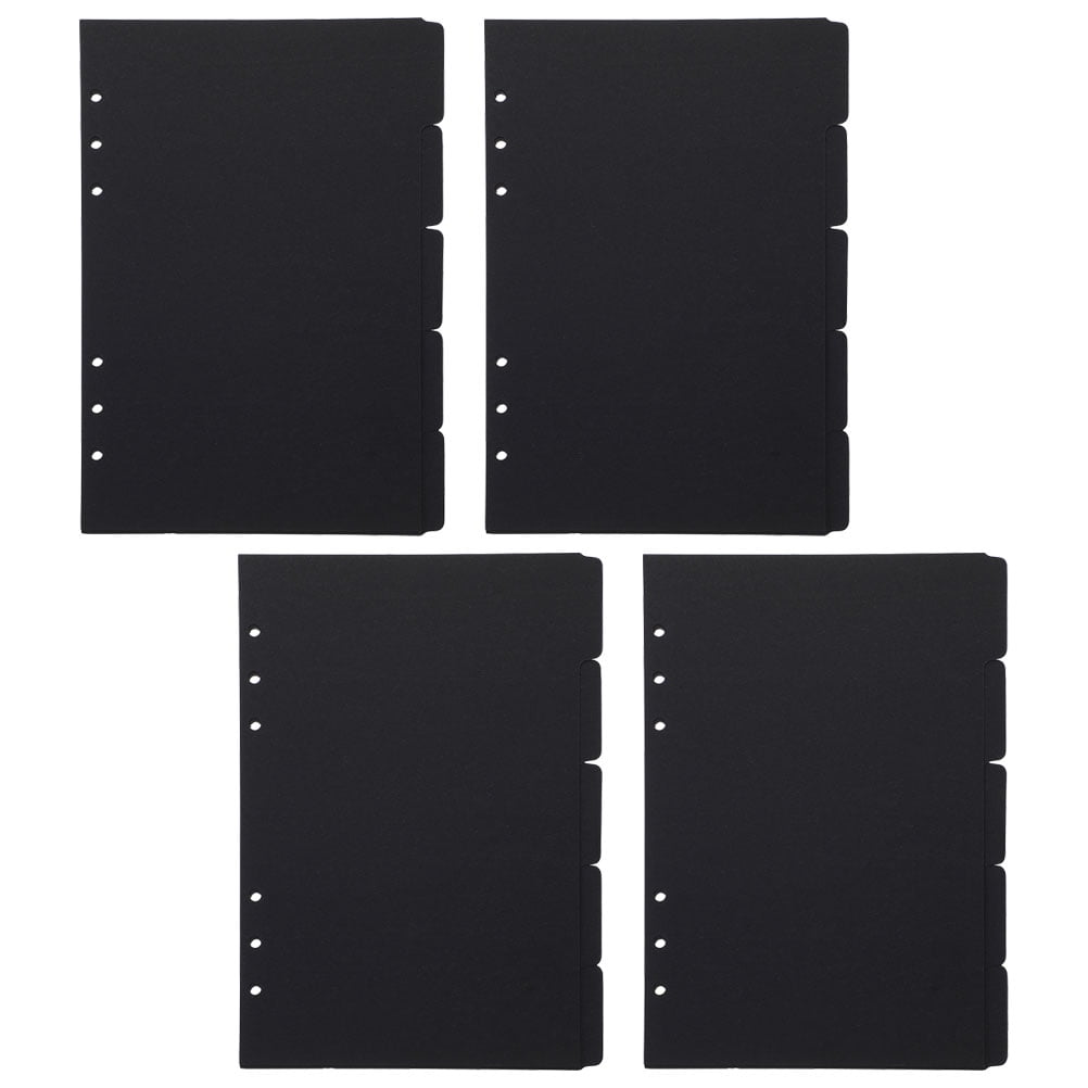FRCOLOR 20 Pcs Black Binder Dividers for Notebook Paper Page Markers ...