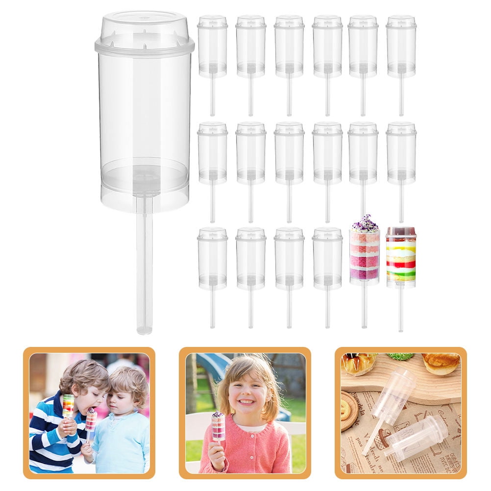 KAKOWELY Cupcake Push Pops Containers Plastic for Dessert Making 20Pcs ...