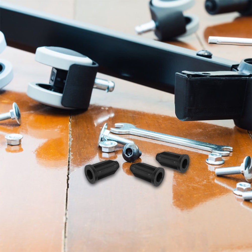 FRCOLOR 20 Pcs Caster Wheel Connector Socket Sleeve for Furniture Black ...