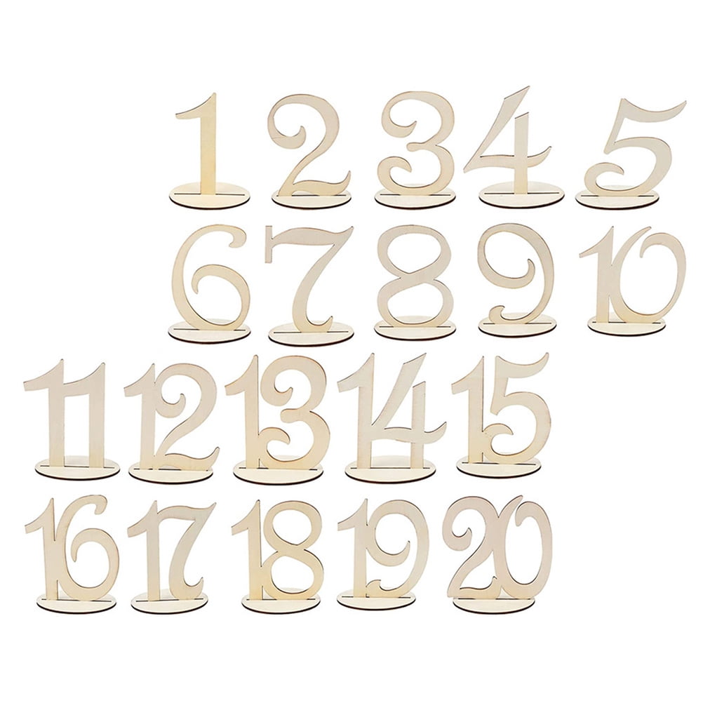 FRCOLOR 20 Pcs Centerpiece Table Decorations Digital Seat Board Party ...