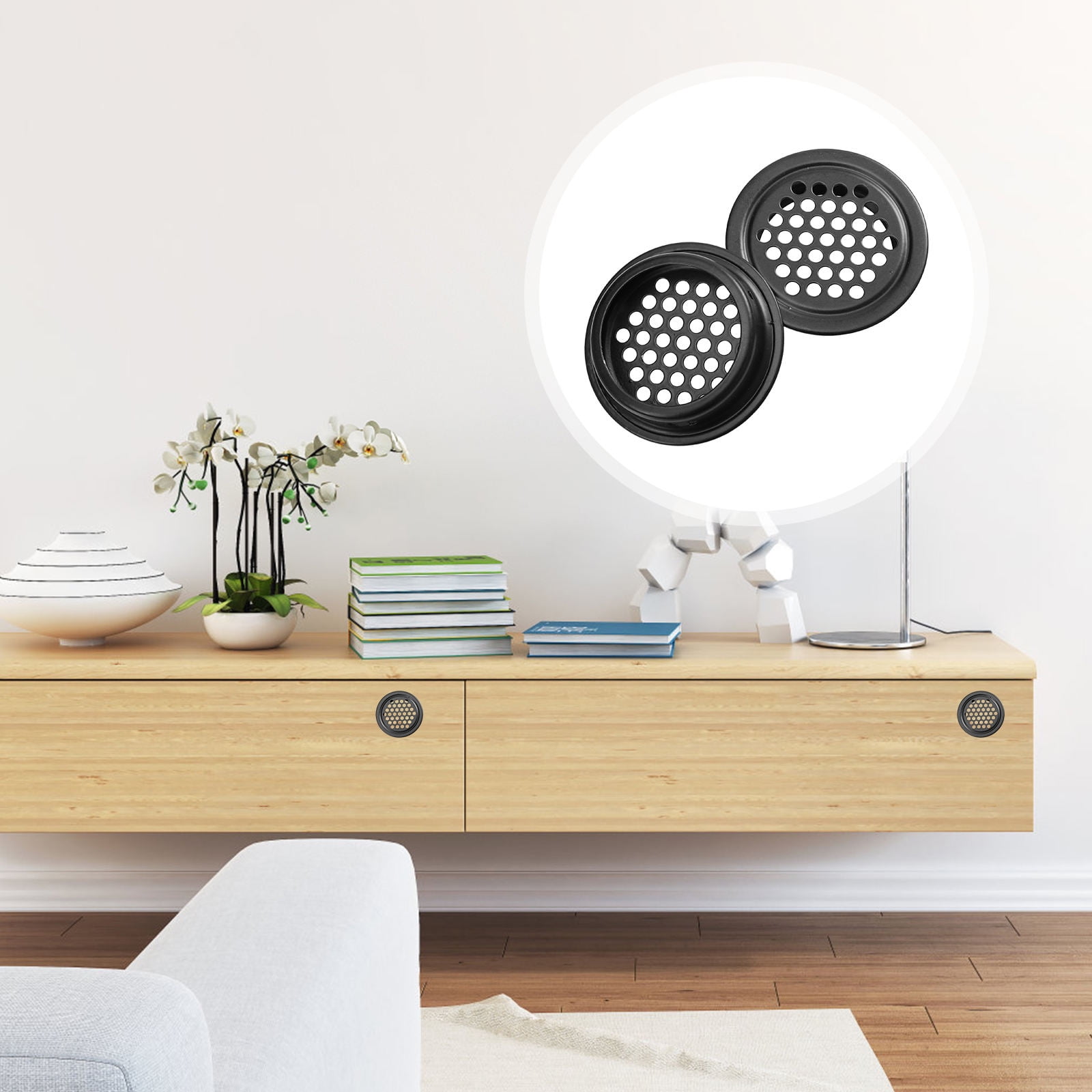 FRCOLOR 20 Pcs Louvered Grille Ventilation 气孔装饰盖 Louvre Air Vents 4.5x4 ...