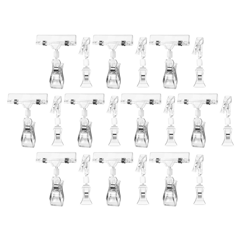 FRCOLOR 20 Pcs Merchandise Sign Clip Name Tag Clips for Badges Holder ...