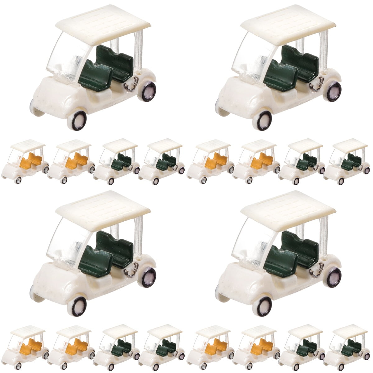 FRCOLOR 20 Pcs Mini Golf Cart Models Small Golf Cart Figurines Sand ...