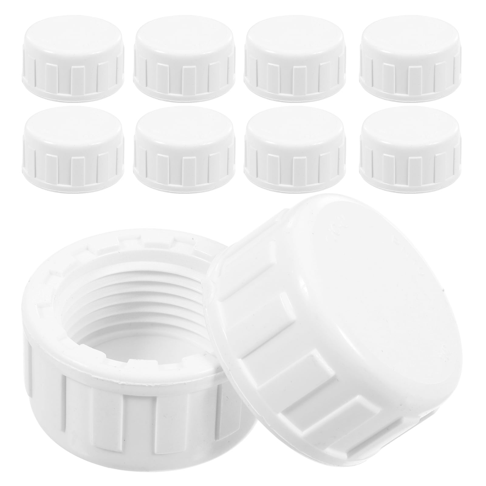 FRCOLOR 20 Pcs PVC Pipe End Cap Plug Threaded Pipe Stopper for Water ...