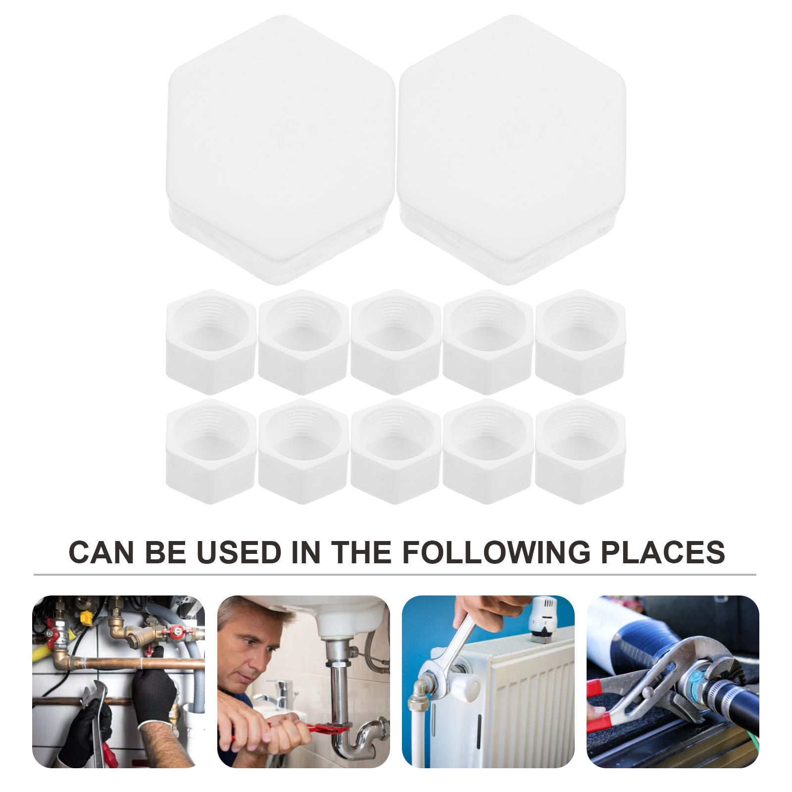 FRCOLOR 20 Pcs Ppr Coupling End Caps Water Hose Garden Fittings White ...