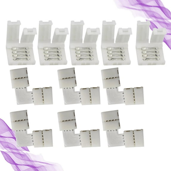 FRCOLOR 20 Pcs Rgb LED Strip Connector Connecting Connectors - Walmart.com