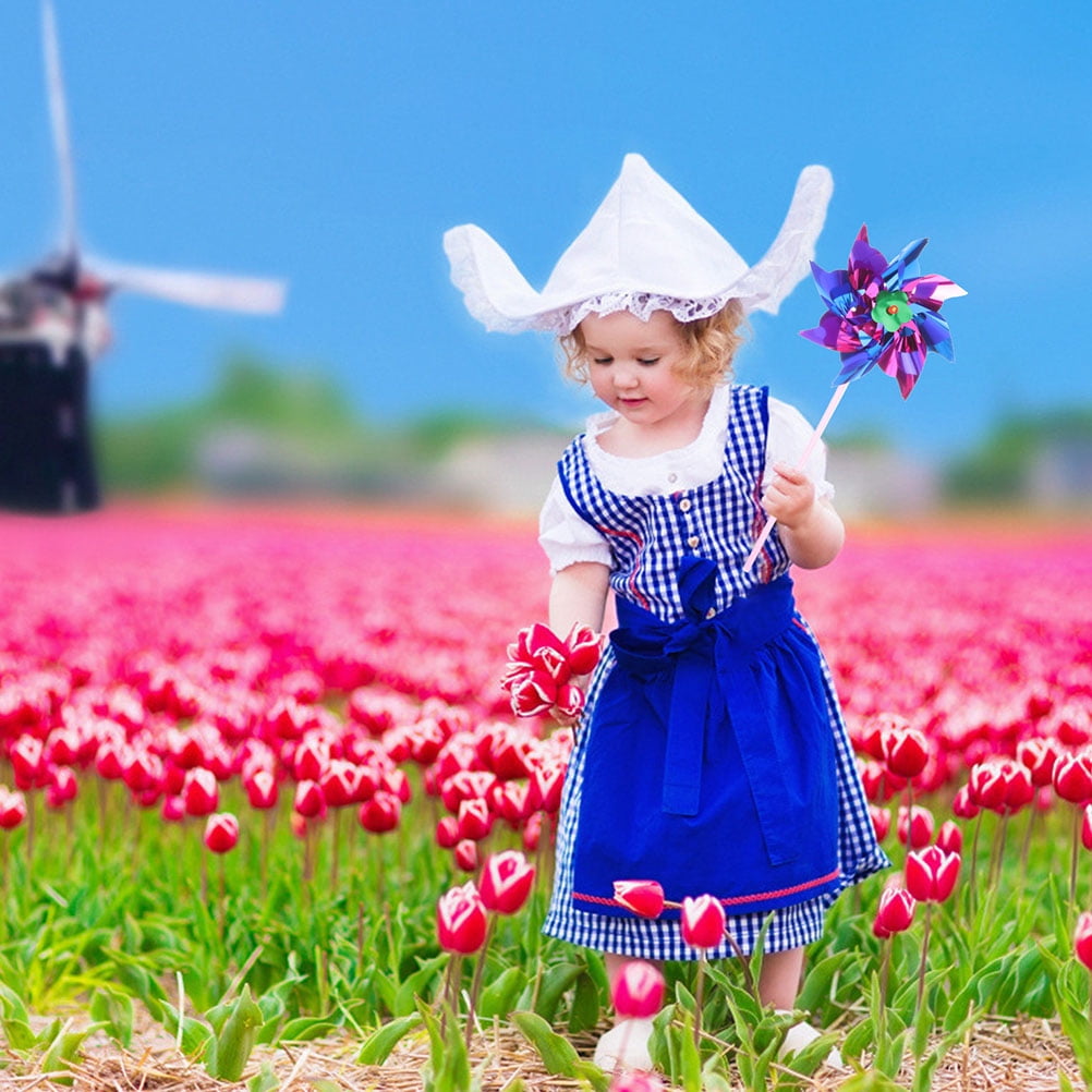 FRCOLOR 20 Pcs Small Windmill Toy Whirligigs Decorative Garden Pinwheel ...