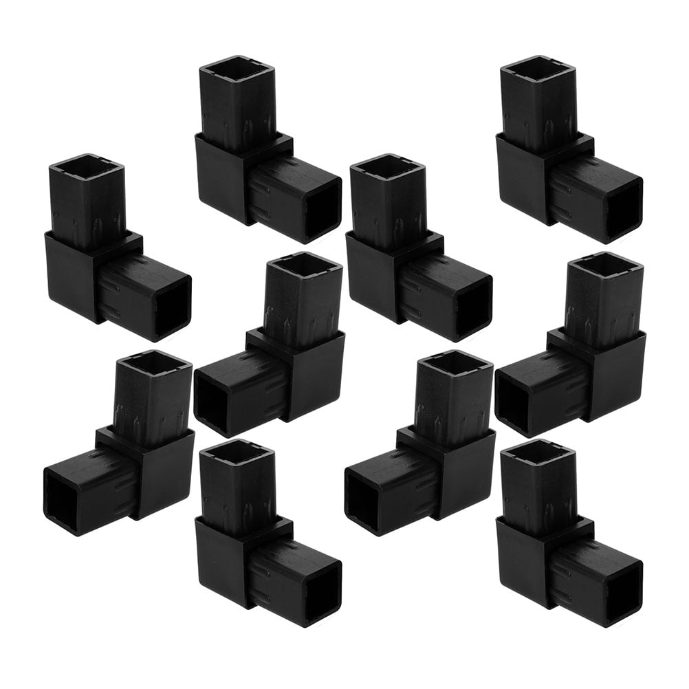 FRCOLOR 20 Pcs Square Tube Connector Pipe Clamp Mount Adapter Black ...