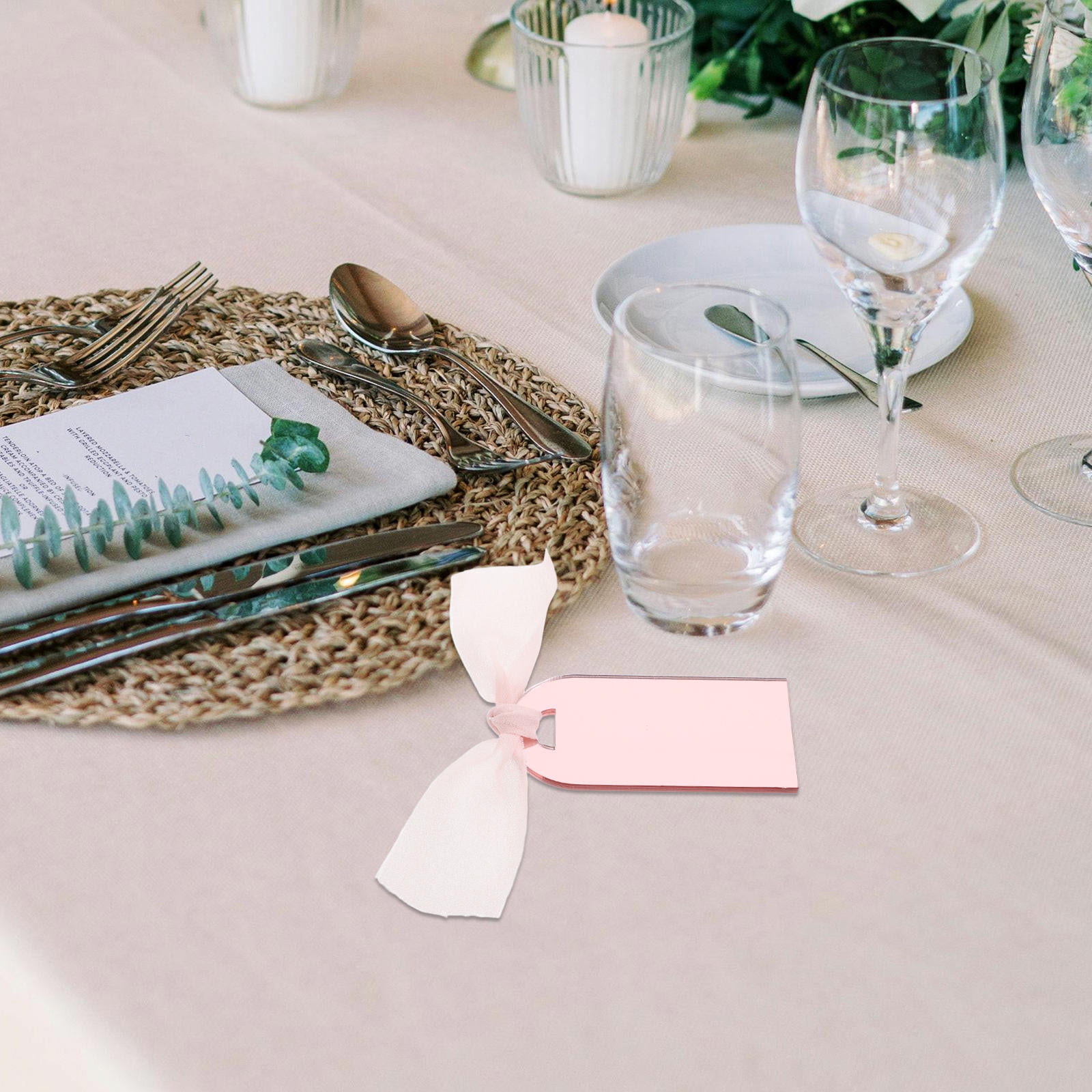 FRCOLOR 20 Sets Acrylic Dinner Party Place Cards Blank Arched Acrylic ...