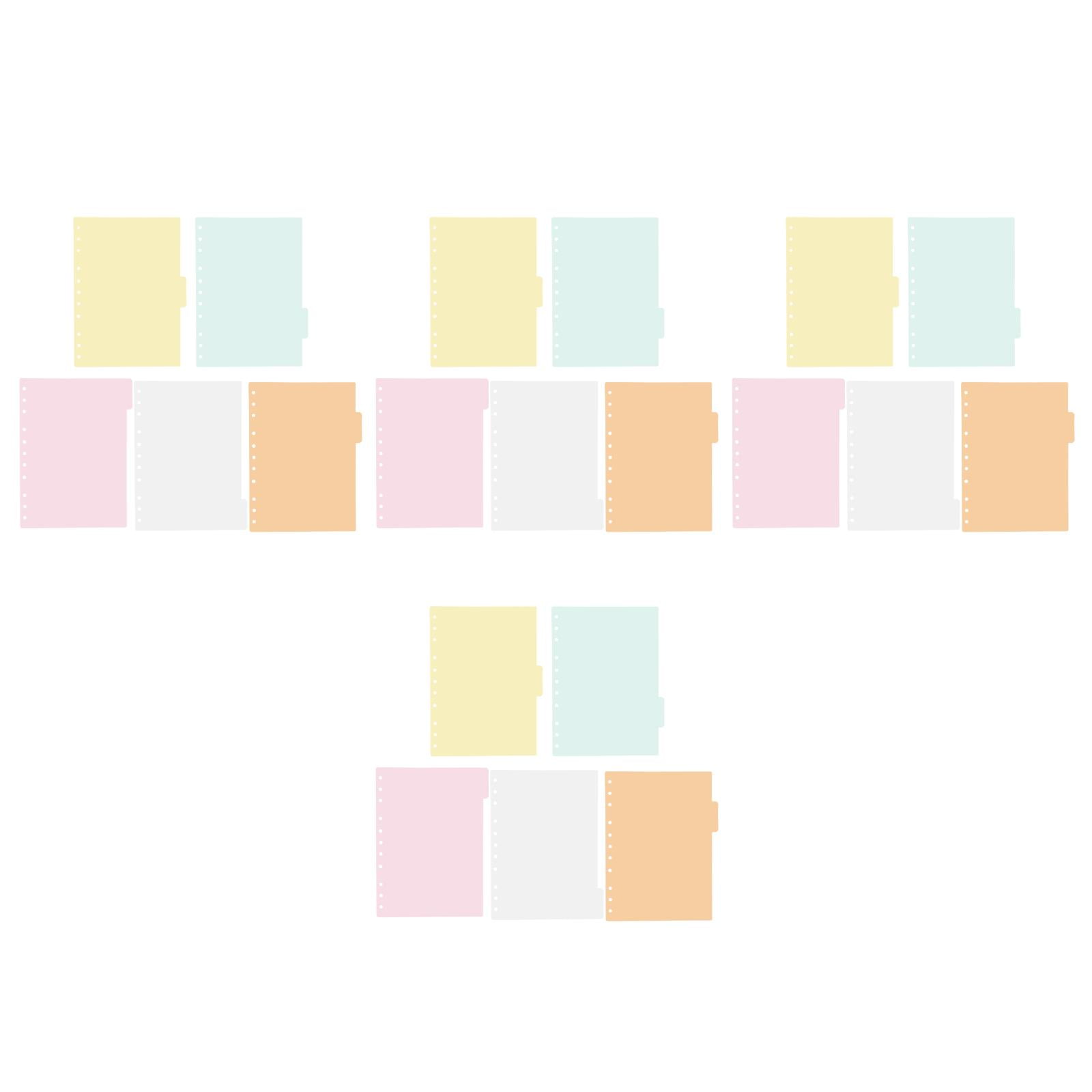 FRCOLOR 20 pcs Divider Binder Divider Paper Index Divider Loose-leaf ...