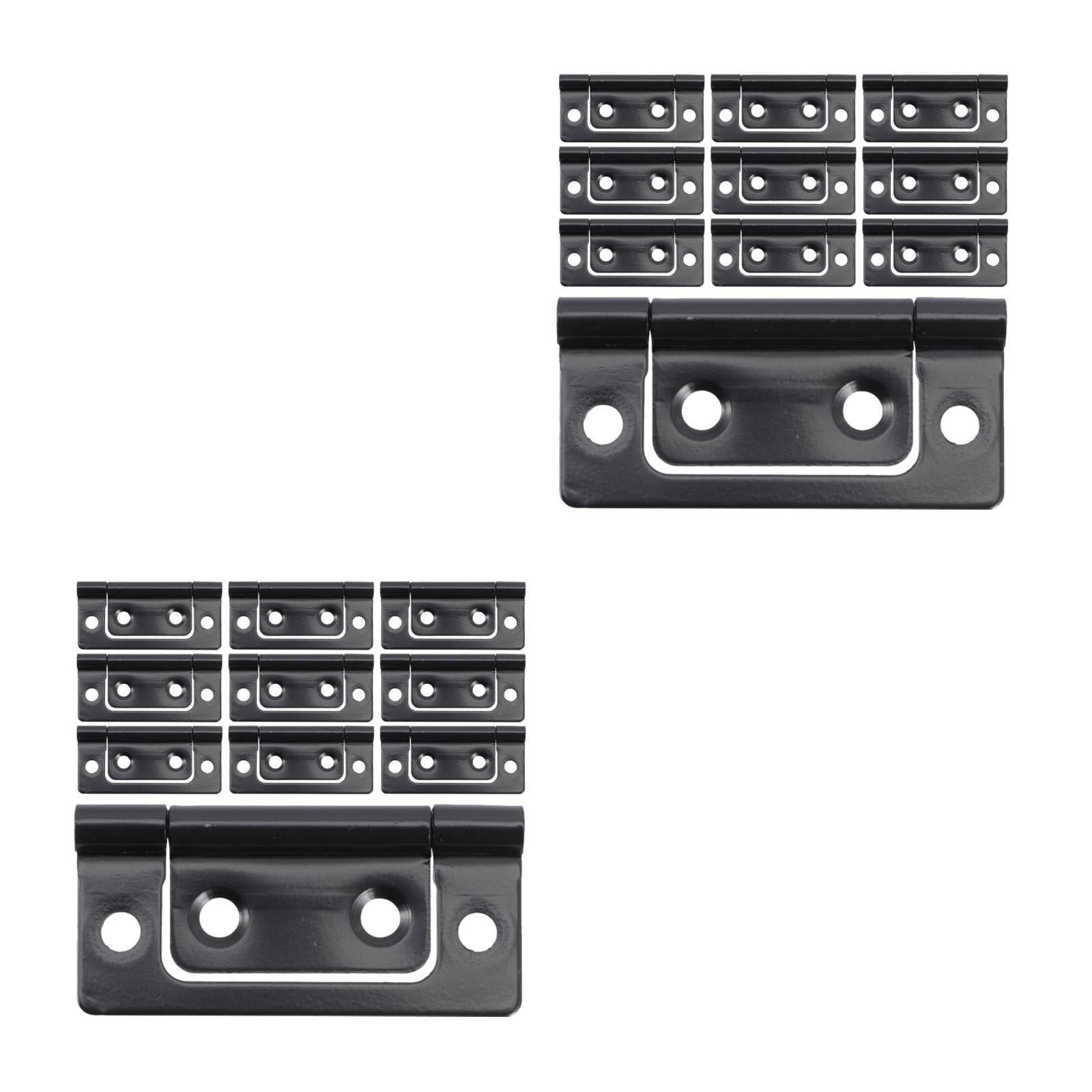 FRCOLOR 20 pcs Hidden Iron Hinges for Cabinet Door Black Self Closing ...