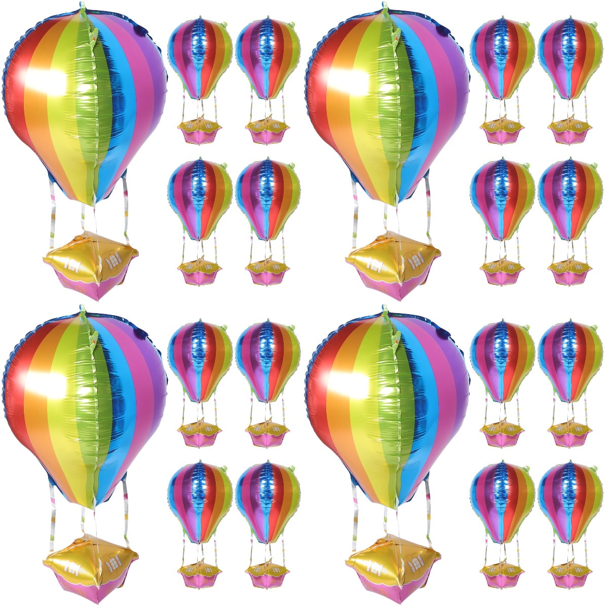 FRCOLOR 20 pcs Hot Air Aluminum Balloons Party Balloons Decoration ...
