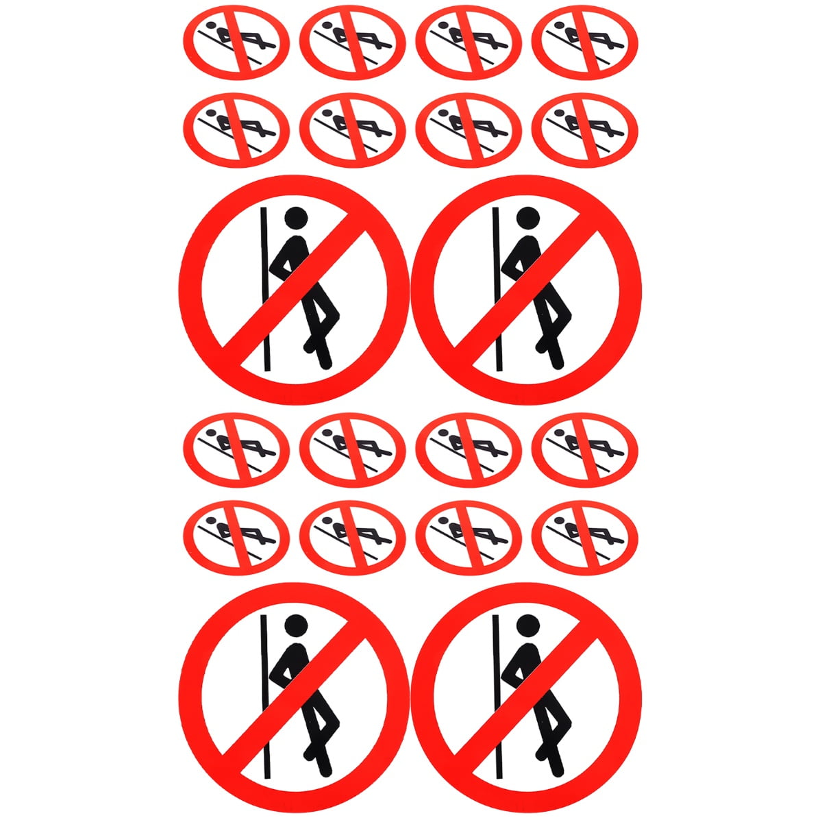 FRCOLOR 20 pcs No Leaning Sign Stickers Self Safety Warning Sign ...