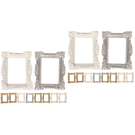 FRCOLOR 20 pcs Photo Frame Props Miniature Resin Picture Frames Retro ...