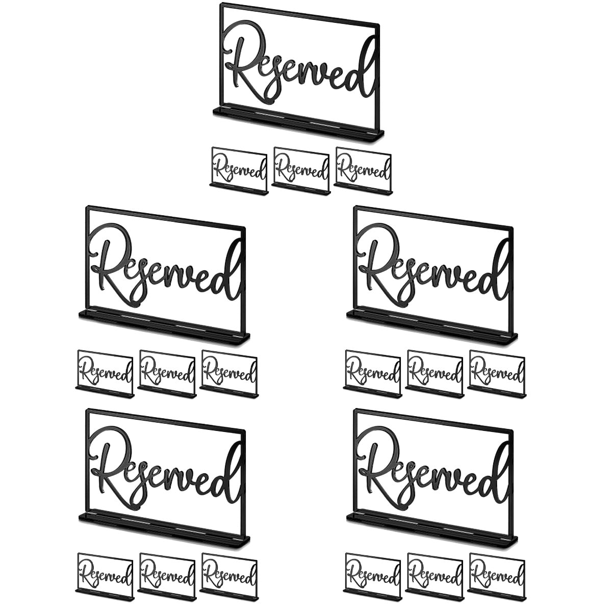 FRCOLOR 20 pcs Reserved Seats Sign for Restaurant Acrylic Reserved Sign ...