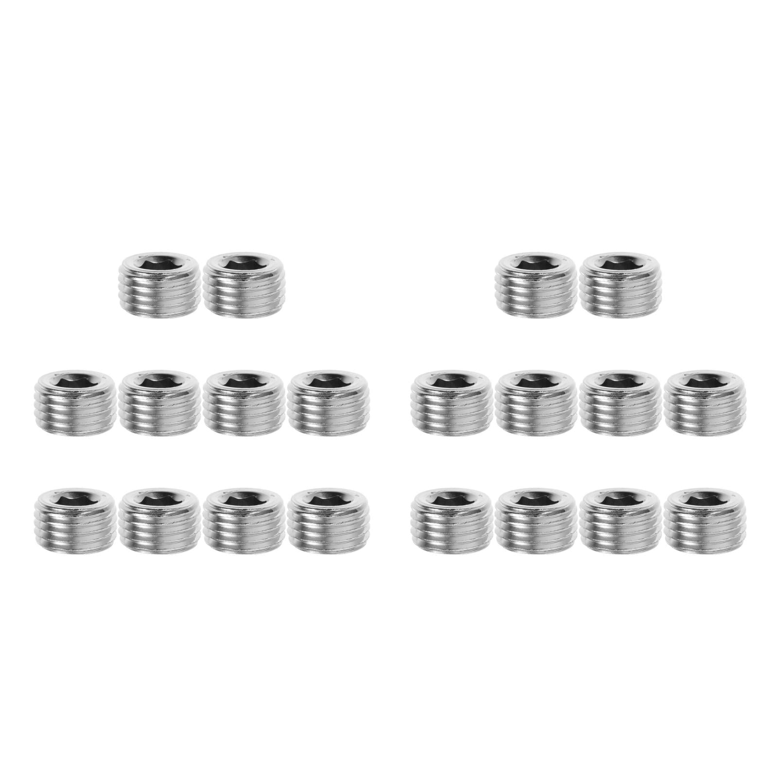 FRCOLOR Raindrops 20 pcs Steel Pipe Plug Fitting 1/4 Head Threaded ...