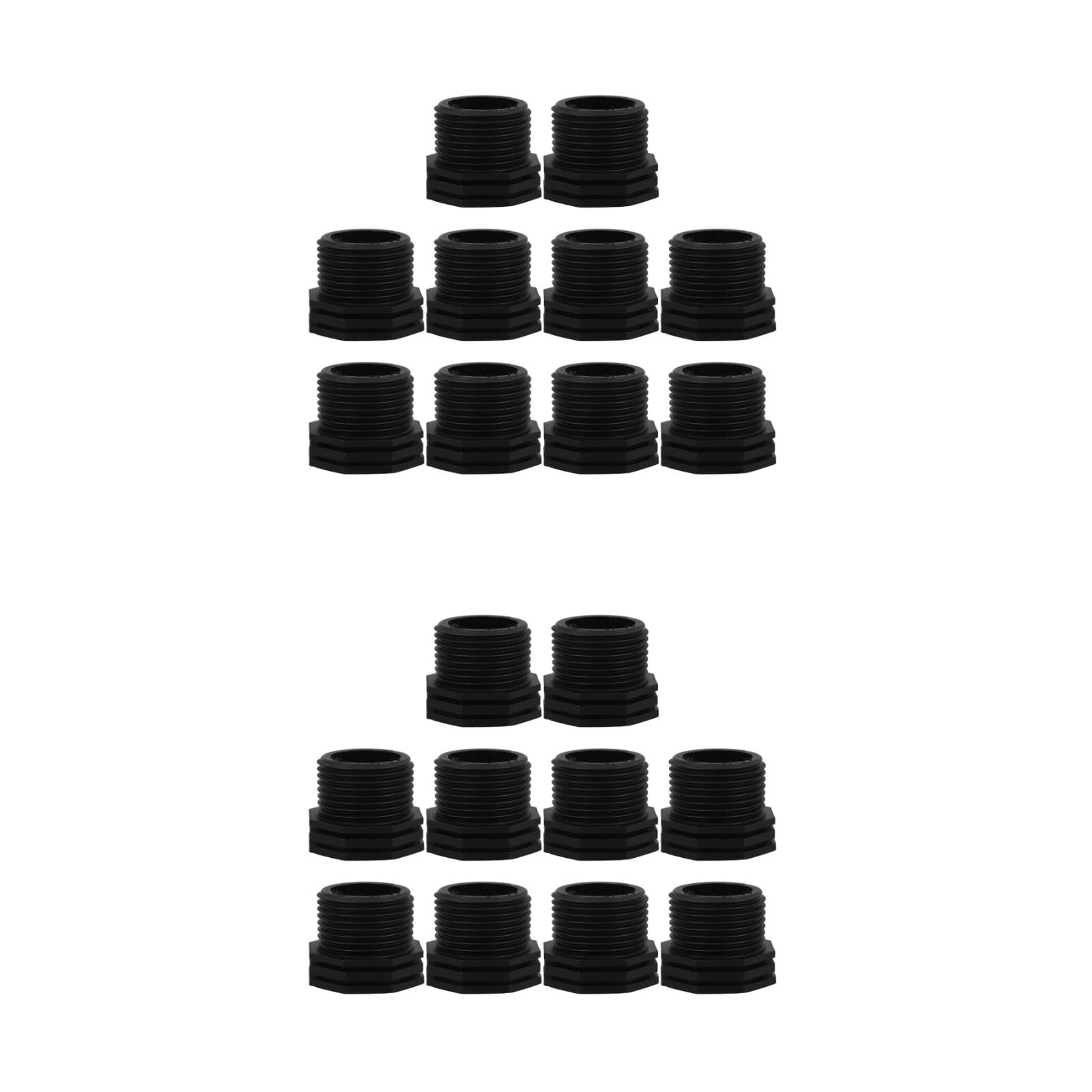 FRCOLOR 20 pcs Thru-Bulk Fitting Connector Out Thread 1 inch To Inner ...