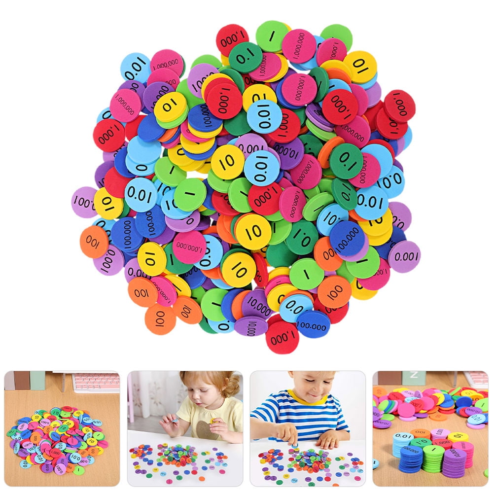FRCOLOR 200 Pcs Elementary Math Supplies Counters for Students Brain ...