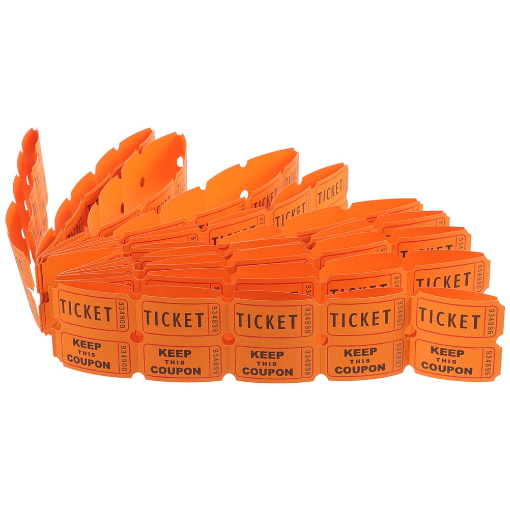 FRCOLOR 200 Pcs Party Raffle Tickets Paper Stub Numbered Baby Orange ...