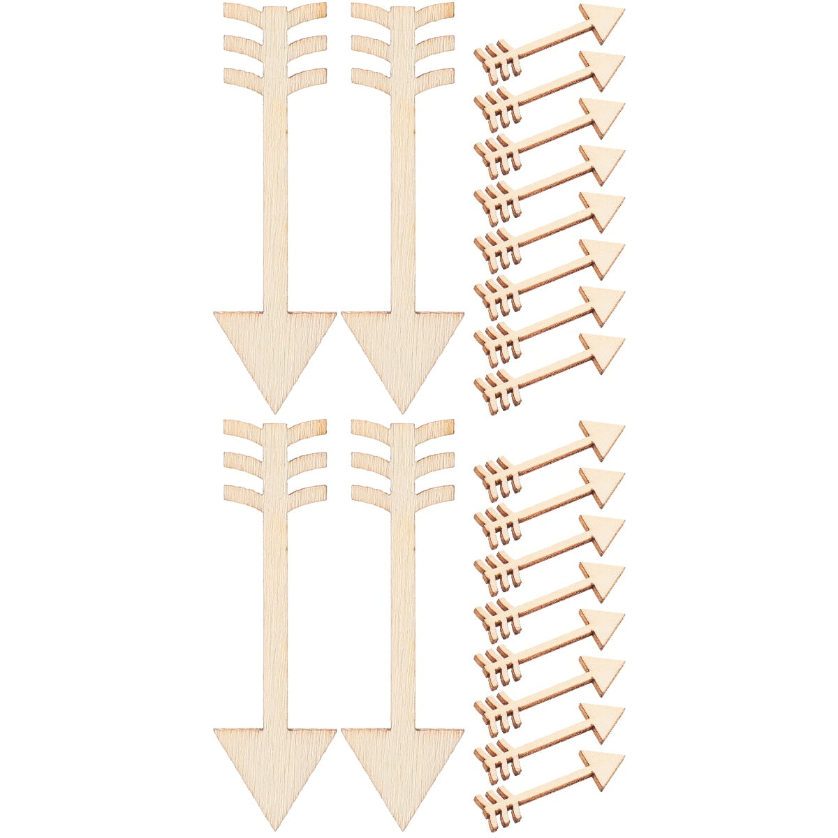 FRCOLOR 200 pcs Arrow Craft Wooden Arrow Diy Embellishments Wood Arrow ...