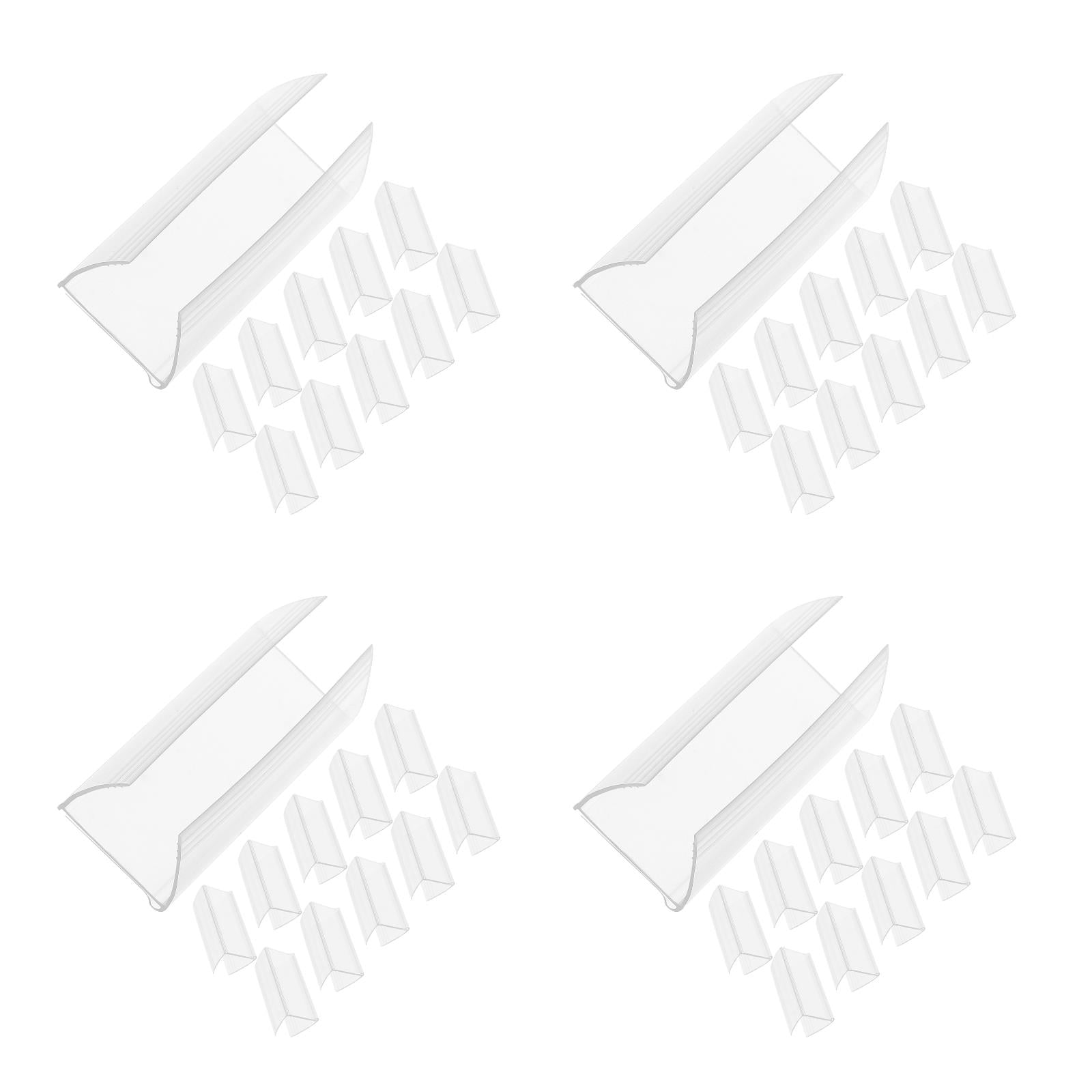 FRCOLOR 200 pcs Plastic Label Holders for Shelves Sign Display Stands ...