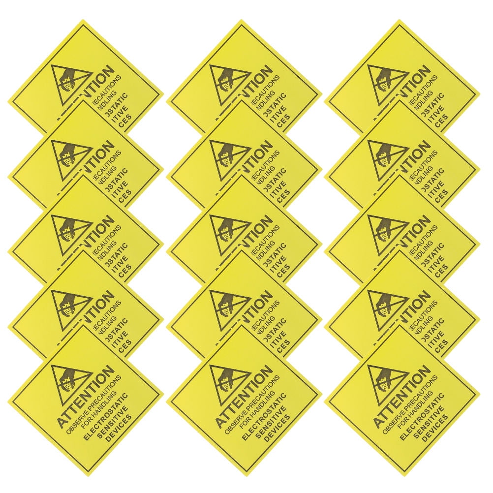 FRCOLOR 200pcs Electrostatic Warning Stickers Static Caution Labels ...