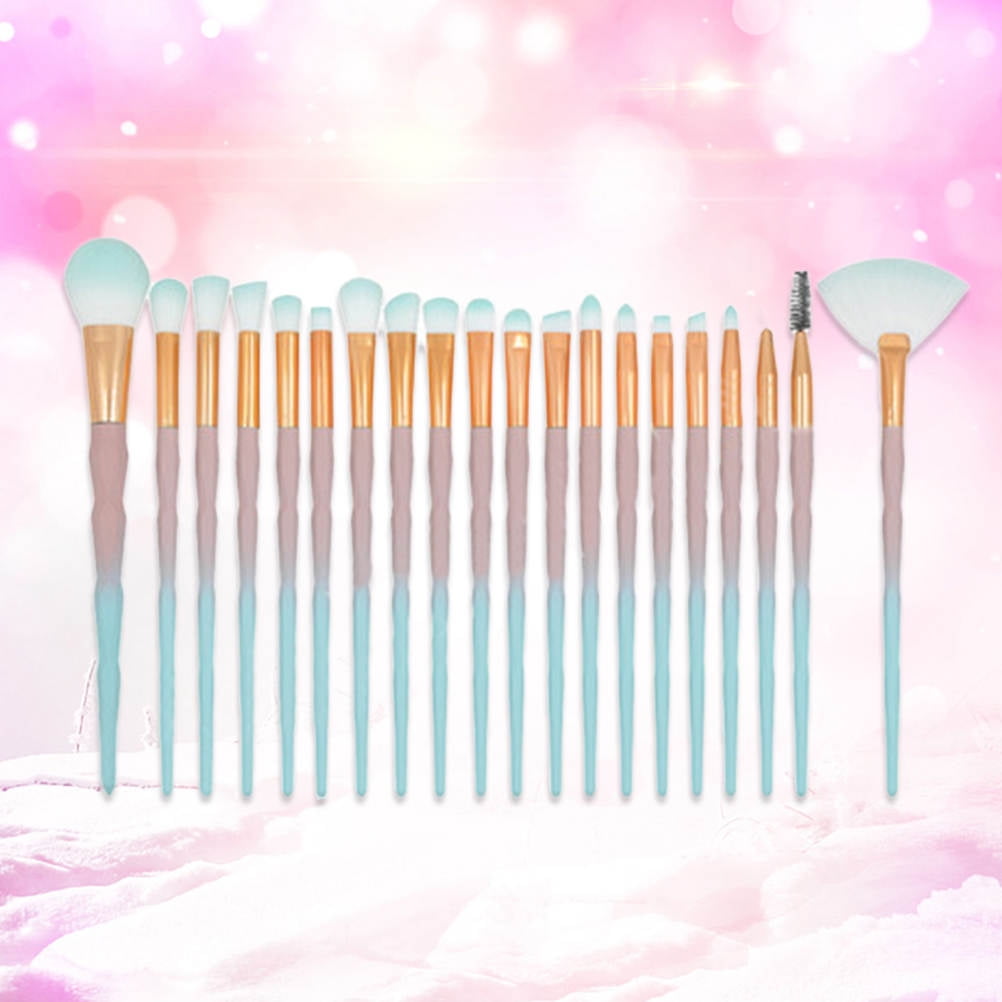 FRCOLOR 20PC Diamond Handle Stone Eye Brush Set Unicorn Makeup Eye ...