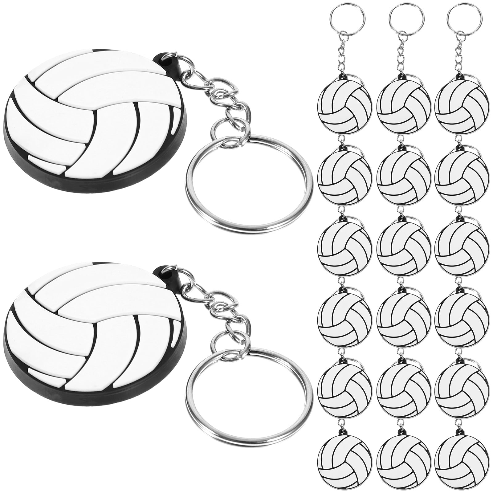 FRCOLOR 20Pcs PVC Volleyball Keychain Compact Lightweight Creative Bag ...