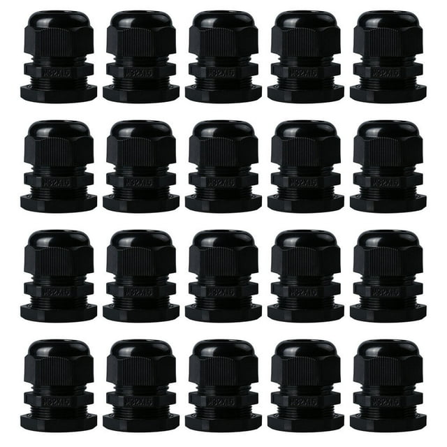 FRCOLOR 20pcs Cable Gland Nylon Connectors with Lock Nut and Gaskets ...