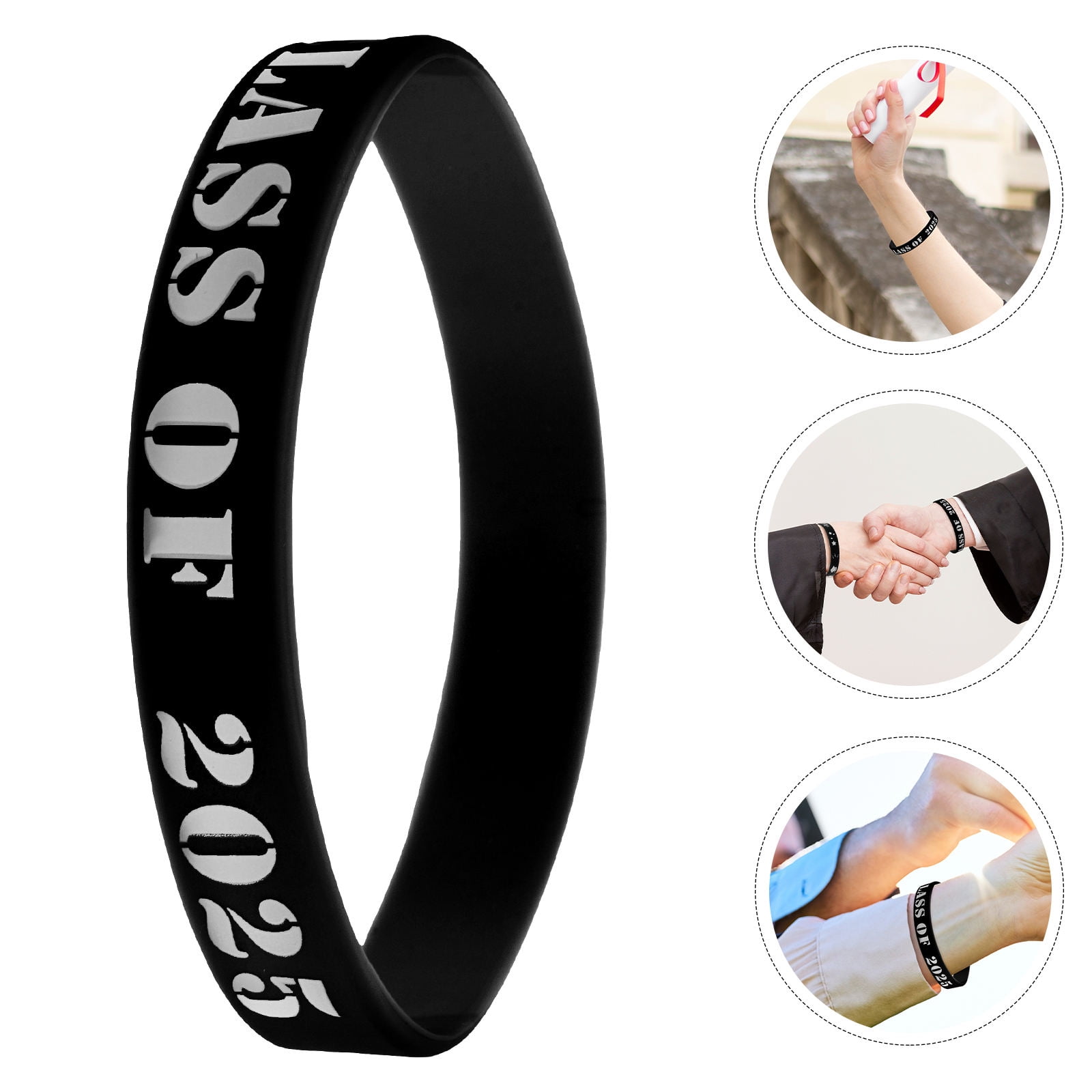 FRCOLOR 20pcs Graduation Silicone Wristbands 2025 Graduation Bracelets ...